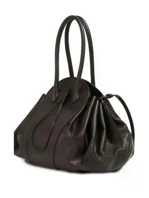 Marni Large Leather Handbag - Brown