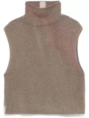 Kristensen Du Nord Cashmere Roll Neck Sleeveless Sweater