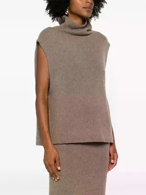 Kristensen Du Nord Cashmere Roll Neck Sleeveless Sweater
