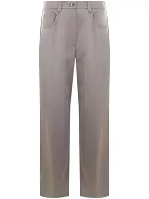 Brunello Cucinelli Wide Leg Cady-satin Trousers