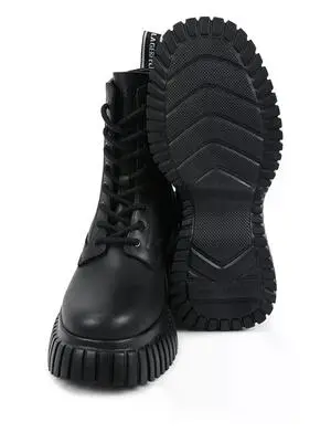 Karl Lagerfeld Logo Embellished Combat Boots