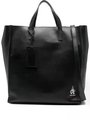 Prada Leather Tote Bag - Black