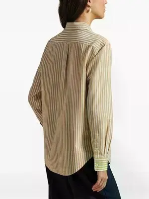 Polo Ralph Lauren Striped Cotton-linen Shirt - Neutrals