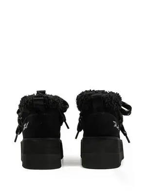 Karl Lagerfeld Skylar Signature-detail Platform Boots - Black