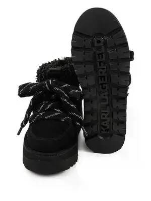 Karl Lagerfeld Skylar Signature-detail Platform Boots - Black