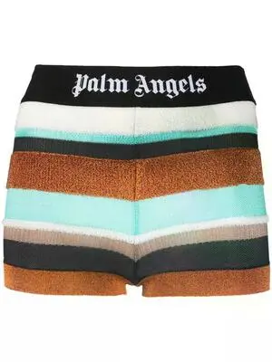 Palm Angels Logo Waistband Knitted Shorts
