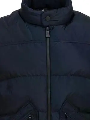 Moncler Knitted-sleeve Padded Jacket - Blue
