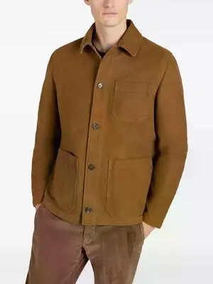 SLOWEAR Moleskin Cotton Blouson Jacket - Brown