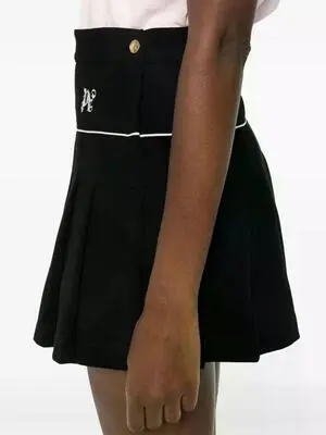 Palm Angels Monogram Pleated Mini Skirt