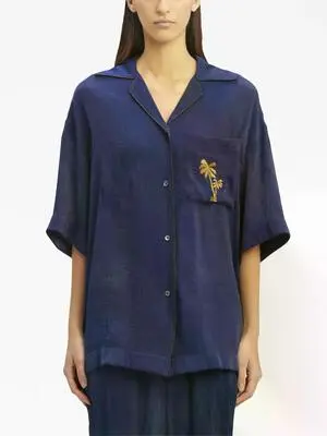 Palm Angels Embroidered Bowling Shirt