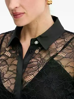 Guess Antoinette Lace Buttoned Top