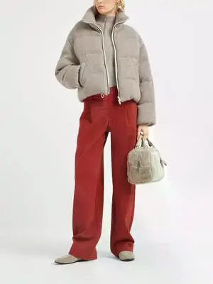 Brunello Cucinelli Cotton Mid-rise Straight Leg Pants
