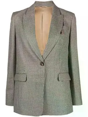 Brunello Cucinelli Prince Of Wales Single-breasted Blazer
