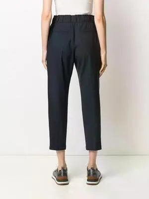 Brunello Cucinelli Side Stripe Cropped Trousers