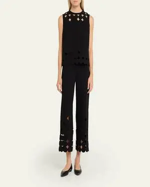 Akris Sleeveless Polka Dot Top