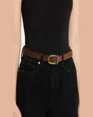 DEHANCHE Mija Suede Belt - Chocolate