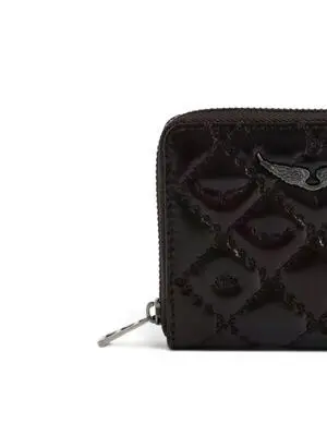 Zadig&Voltaire Mini Monogram Quilted Mini Wallet - Brown