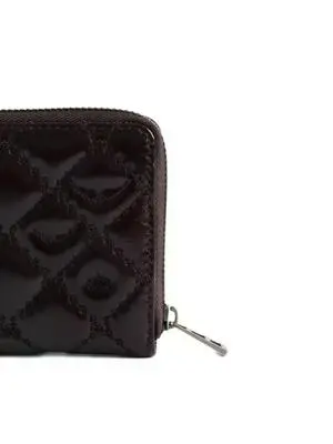 Zadig&Voltaire Mini Monogram Quilted Mini Wallet - Brown