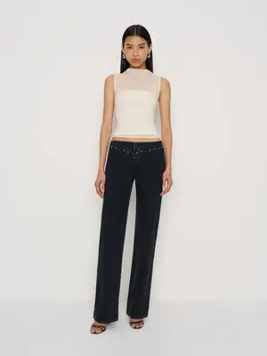 REFORMATION Rayla Super Stretch Low Rise Straight Jeans