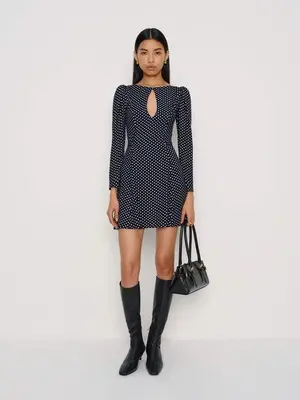 REFORMATION Lyons Mini Dress - Dream Dot