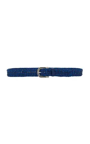 Gabriela Hearst Sam Woven Leather Belt - Blue