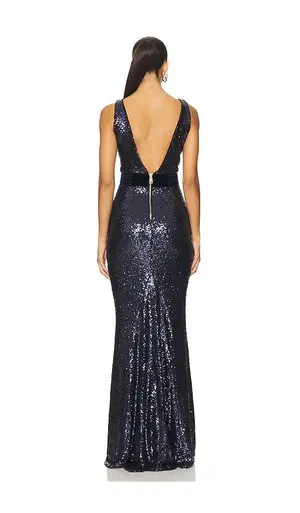 ZHIVAGO Beloved Sequin Gown - Navy