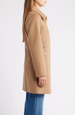 Michael Kors Wool Blend Coat - Dark Camel