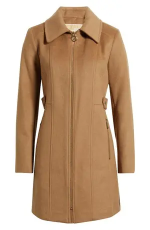 Michael Kors Wool Blend Coat - Dark Camel