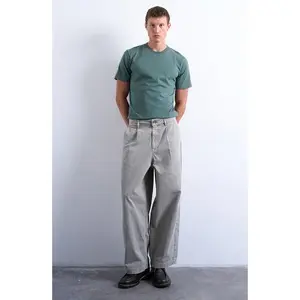 Topman Herringbone Pleated Barrel Trousers