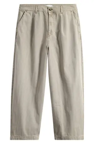 Topman Herringbone Pleated Barrel Trousers