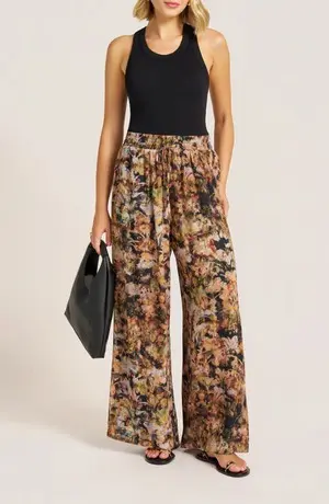 Matty M. Aster Printed Wide Leg Pants