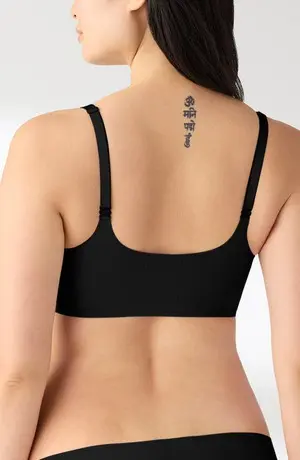 TRUE & CO Rib Triangle Bra - Black