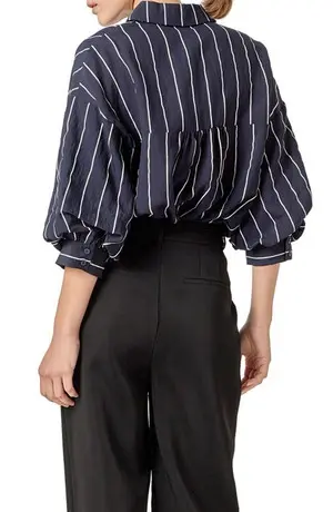 English Factory Striped Balloon Sleeve Shirt
