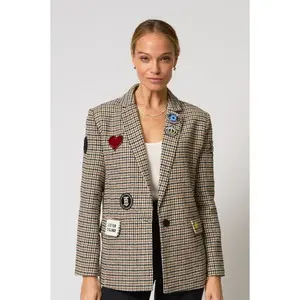 Central Park West Button Detailed Blazers For Women