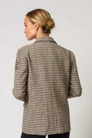 Central Park West Lucky Patches Check Blazer