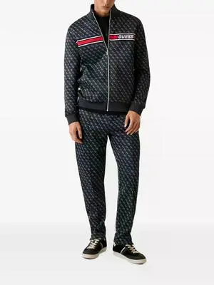 Guess Monogram Pattern Zip Sweatshirt