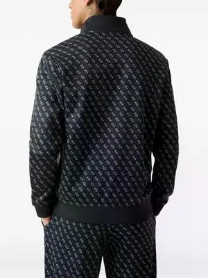 Guess Monogram Pattern Zip Sweatshirt