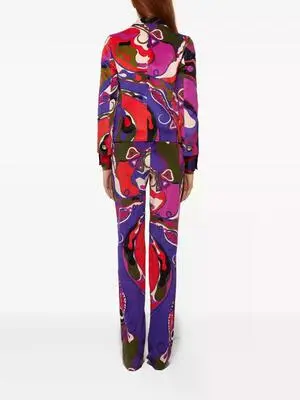 Emilio Pucci Orchidee Print Velvet Jacket