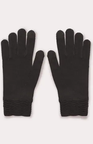 SEYMOURE Merino Wool Touchscreen Gloves - Black Heather
