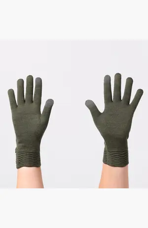 SEYMOURE Merino Wool Touchscreen Gloves - Heather Green