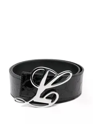 LUAR Logo-buckle Leather Belt
