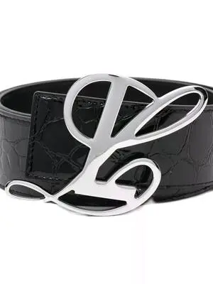 LUAR Logo-buckle Leather Belt
