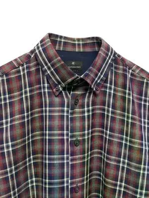 BASTONCINO Plaid-pattern Buttoned Shirt - Blue