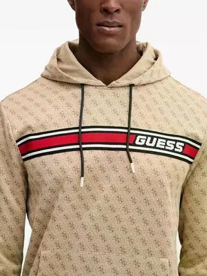 Guess Monogram-pattern Drawstring Hoodie