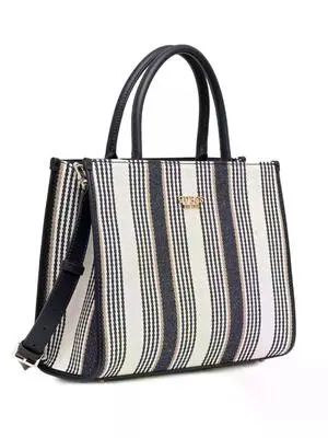 Guess Nicolette Striped Top-zip Tote