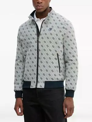 Guess Jacquard 4g Patterned Zip Jacket