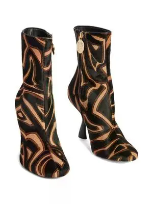 Emilio Pucci Heeled Marmo Pattern Boots