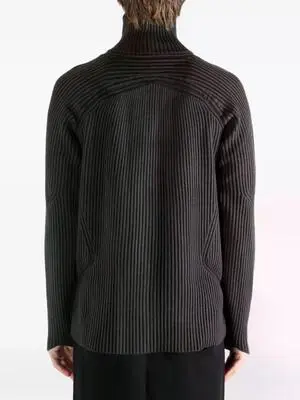 OMAR AFRIDI Ribbed Zip-up Cardigan