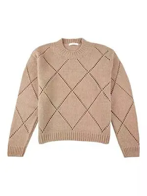 SLOWEAR Diamond Pattern Wool Jumper