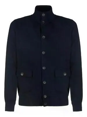 FILIPPO DE LAURENTIIS Button Pocket Cardigan - Blue